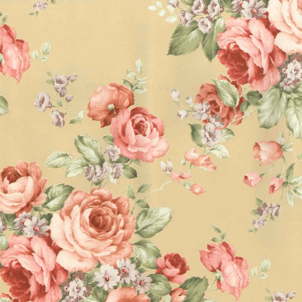 Papel de Parede Floral Rosa - Rolo: 10m X 0,53m - Fragrant Roses ...
