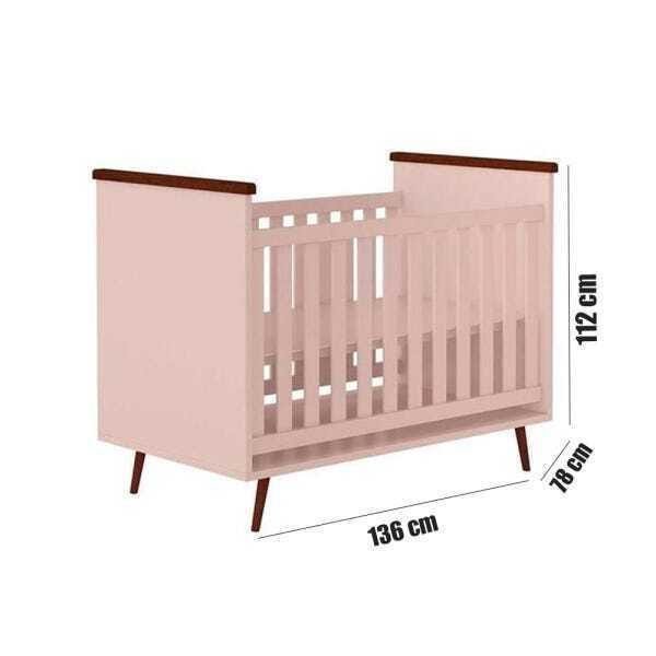 Berço e Roupeiro Manu Rose | MadeiraMadeira