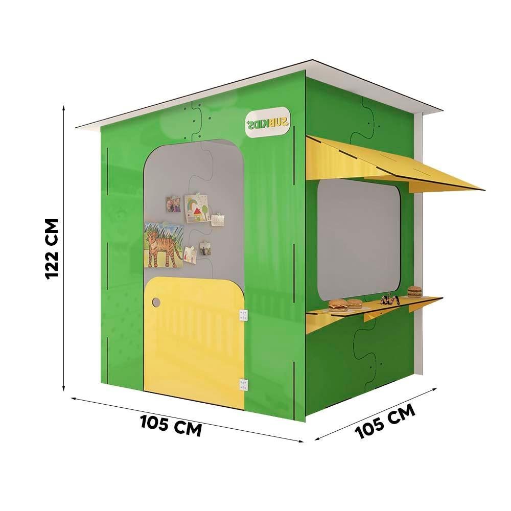 Mini Lanchonete Infantil Com Led 100% MDF 105cm x 105cm Sub Kids Baker ...