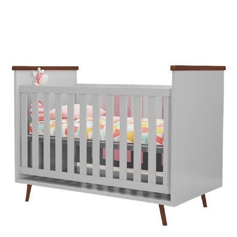 Quarto de bebê Completo com Berço Retrô 2 em 1 e Cômoda Sapateira Manu ...