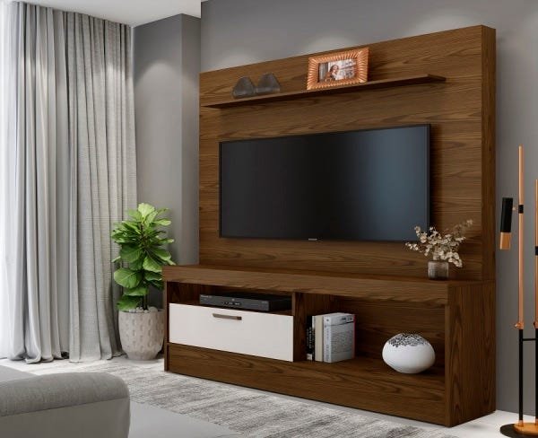 Estante Home para TV até 60 Polegadas 1 Porta Star Canion soft/off ...