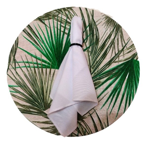 Kit com 4 Unid Supla Soupla Suplat Sousplat / Mesa Posta + Guardanapo ...