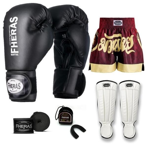Kit Boxe Muay Thai Fheras Tradicional (01000417) | MadeiraMadeira