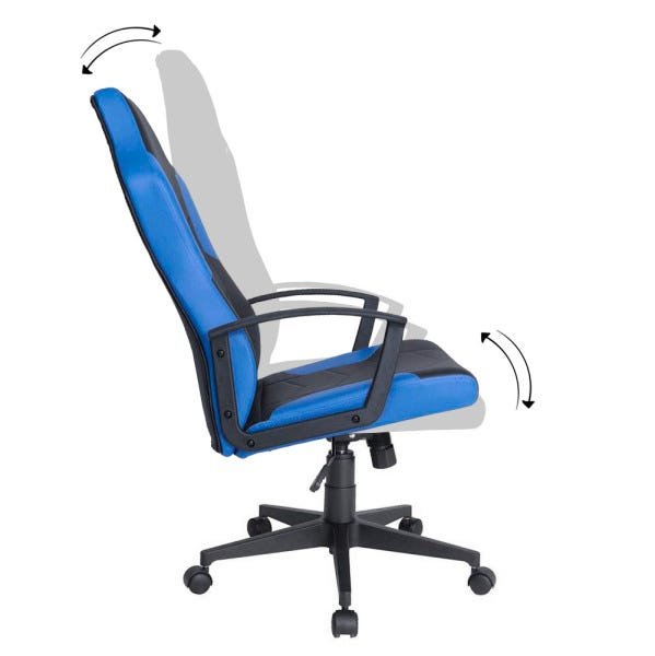 Cadeira Gamer Presidente Giratória Ergonômica Reclinável Azul ...