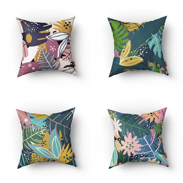 KIT ALMOFADAS DECORATIVAS ESTAMPADAS - 40 X 40 CM | MadeiraMadeira