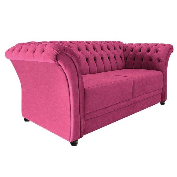 Sofá Recamier Decorativa Chesterfield Sofia Corano Pink Capitonê ...