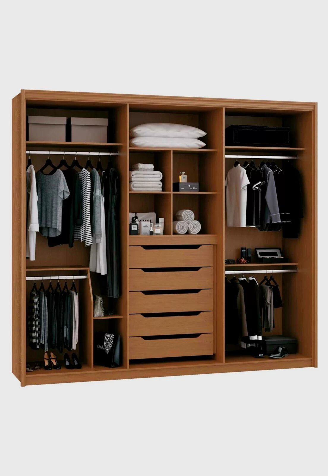 Guarda Roupa Murano Plus 6 Portas Slow Motion Freijó - Fazzio Móveis ...