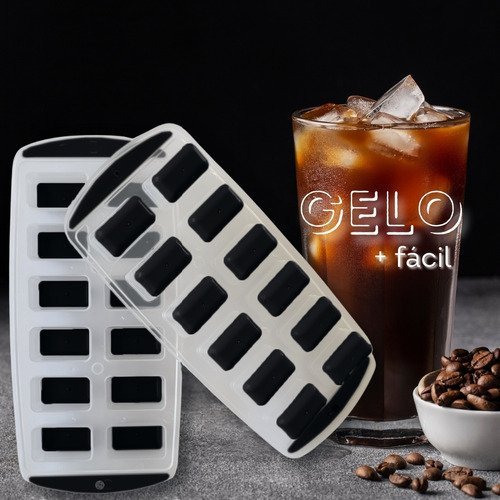 Kit 4 Forminhas Para Cubo Ice Gelo Rígida E Flexível Fundo Silicone ...
