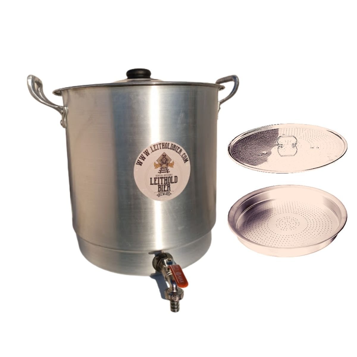 Kit Caldeirão Cervejeiro N45 71Litros Fundo Falso e Sparge | MadeiraMadeira