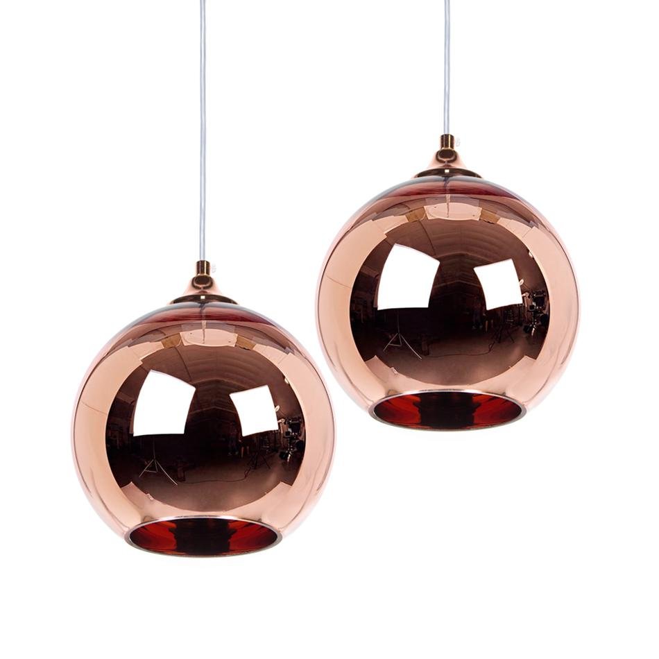 KIT - 2 x luminárias Copper Shade - Luna - 25 cm - Cobre | MadeiraMadeira