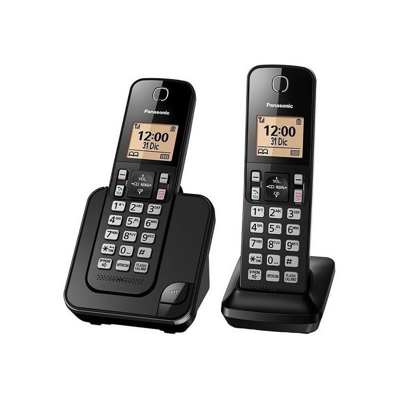 Telefone sem Fio Panasonic Kx Tgc352 - Chamadas Identificadas - Cor Preto | MadeiraMadeira
