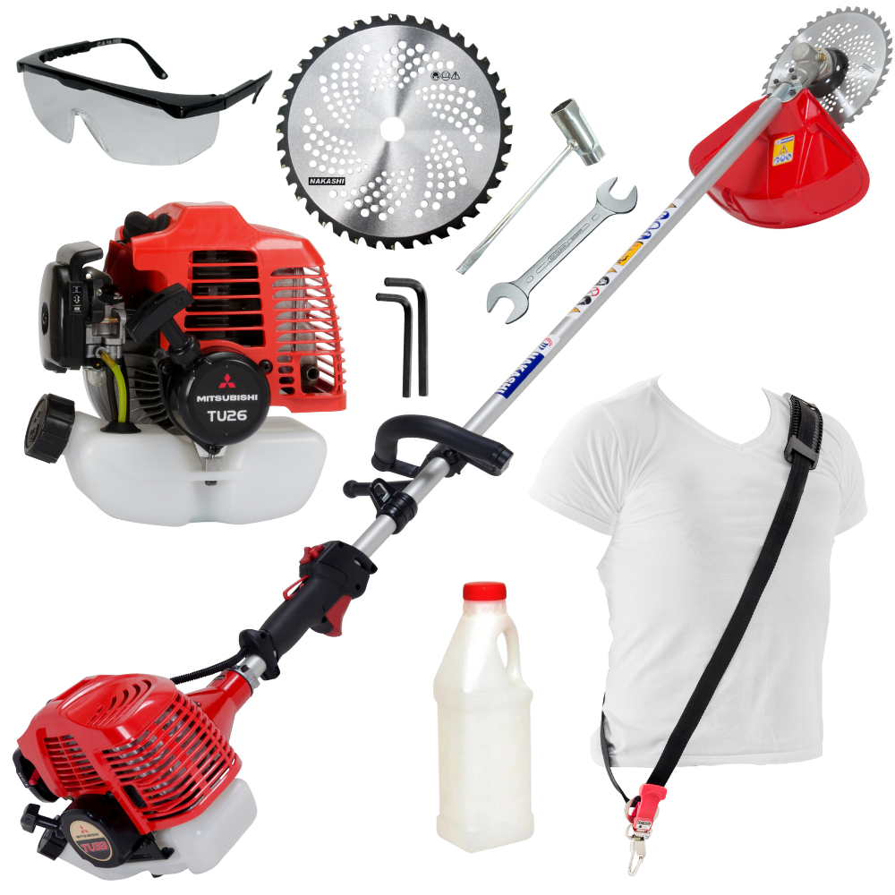 Roçadeira Profissional Nakashi T262M Motor TU26 Gasolina Ideal Para ...