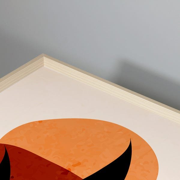 Quadro com Moldura Abstract Color MADEIRA CLARA - Grande | MadeiraMadeira