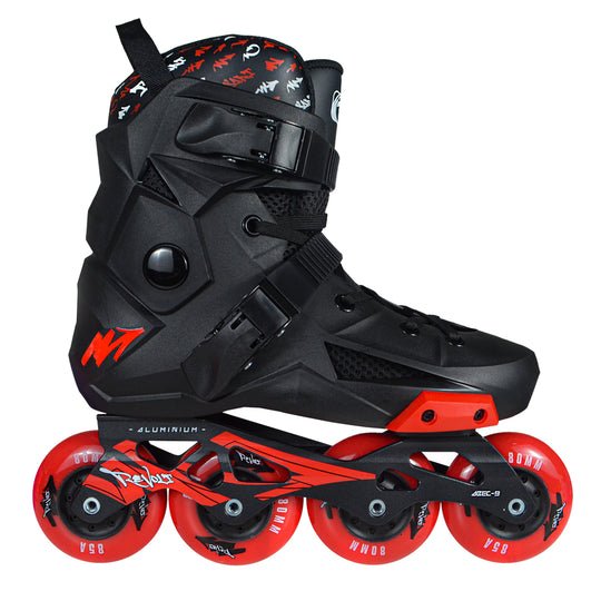PATINS INLINE FREESTYLE TRAXART REVOLT - PRETO/VERMELHO | MadeiraMadeira
