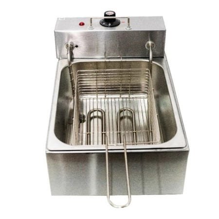 Fritadeira Elétrica Profissional 1 Cuba 5 Litros Inox 110V | MadeiraMadeira