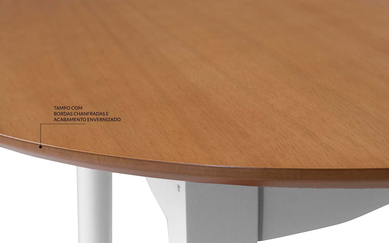 MESA DE JANTAR COM 4 CADEIRAS MIMO 90CM JATOBA E ROSA BEBE | MadeiraMadeira