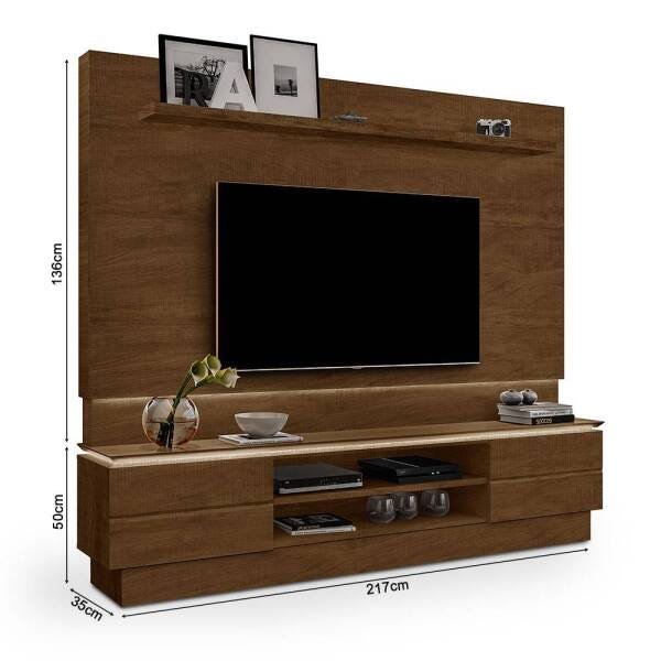 Rack com Painel para TV 75 Polegadas Malbec | MadeiraMadeira