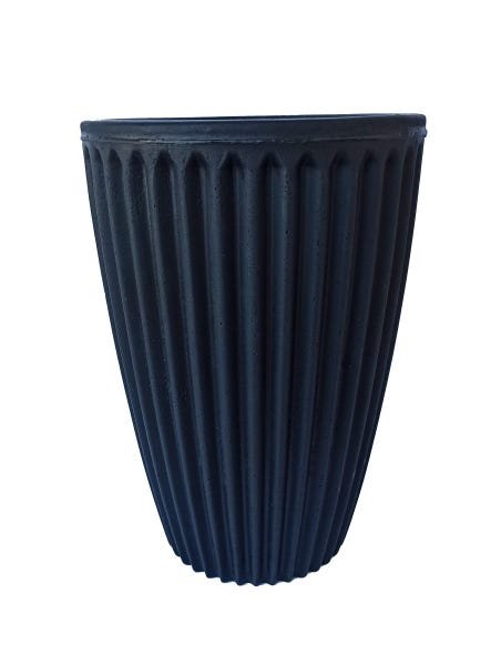 Vaso Cachepot Coluna Romana Preto em Polietileno | MadeiraMadeira