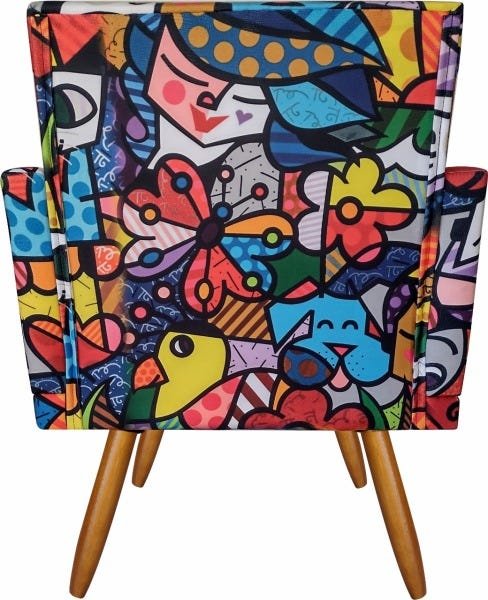 Kit 2 Poltronas Cadeira Decorativa Nina Suede Romero Brito | MadeiraMadeira