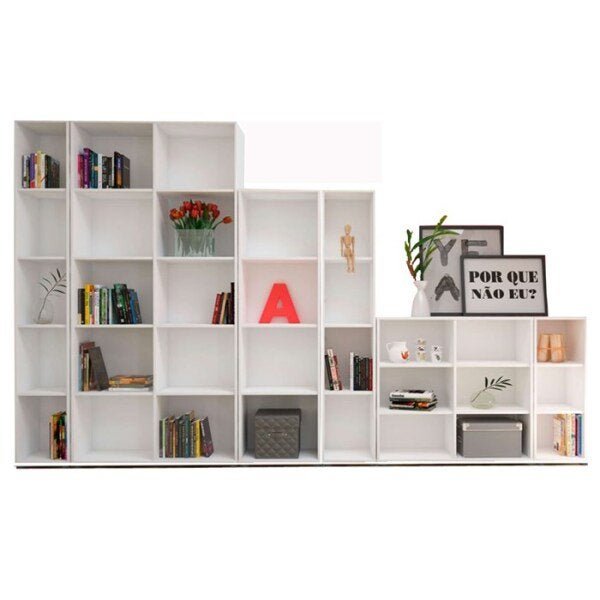 kit 07 Estantes Multiuso 06 Pecas Clean Branco Artany | MadeiraMadeira