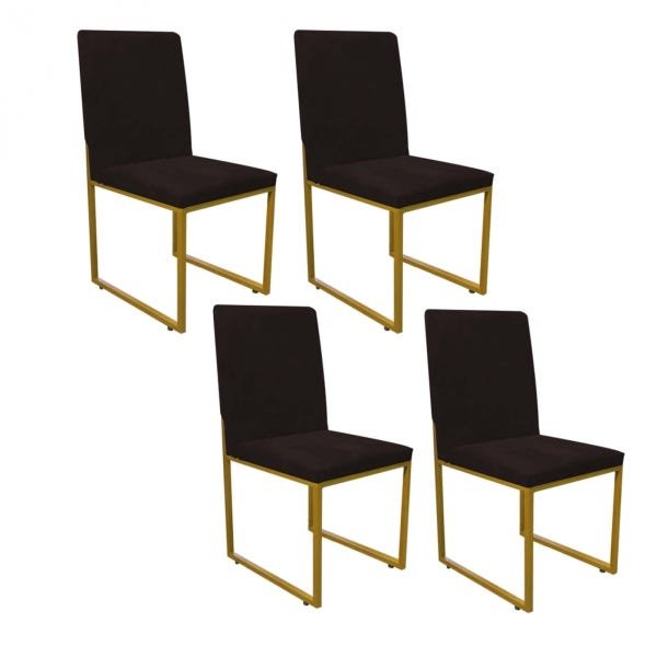 Kit 4 Cadeiras para Sala de Jantar Escritório Office Stan Industrial ...