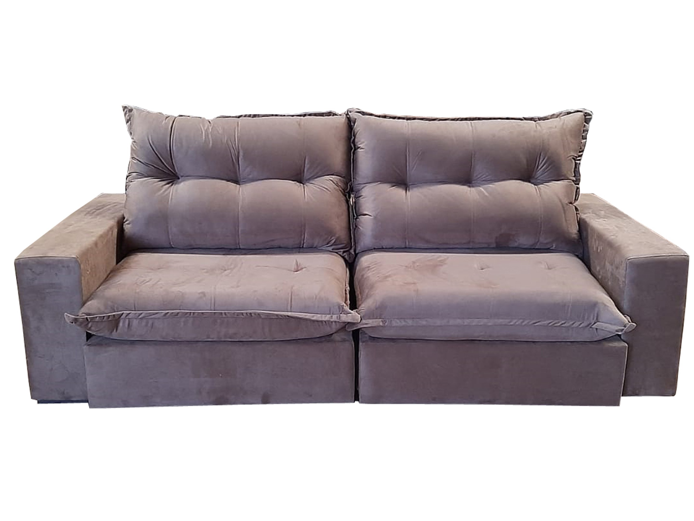 Sofá Leblon Retrátil e Reclinável 2,50 Metros Rg Estofados Veludinho ...