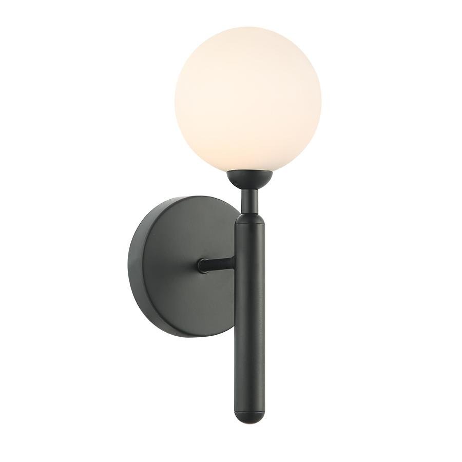 Arandela Globo Preto e Fosco Metal e Vidro AR1723 | MadeiraMadeira