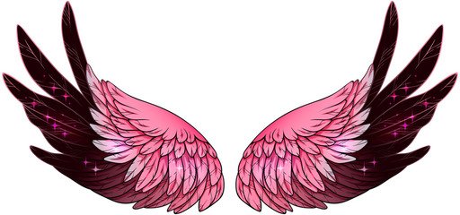 Adesivo de Parede Asas Fundo Self lindas asas brilhantes de flamingo ...