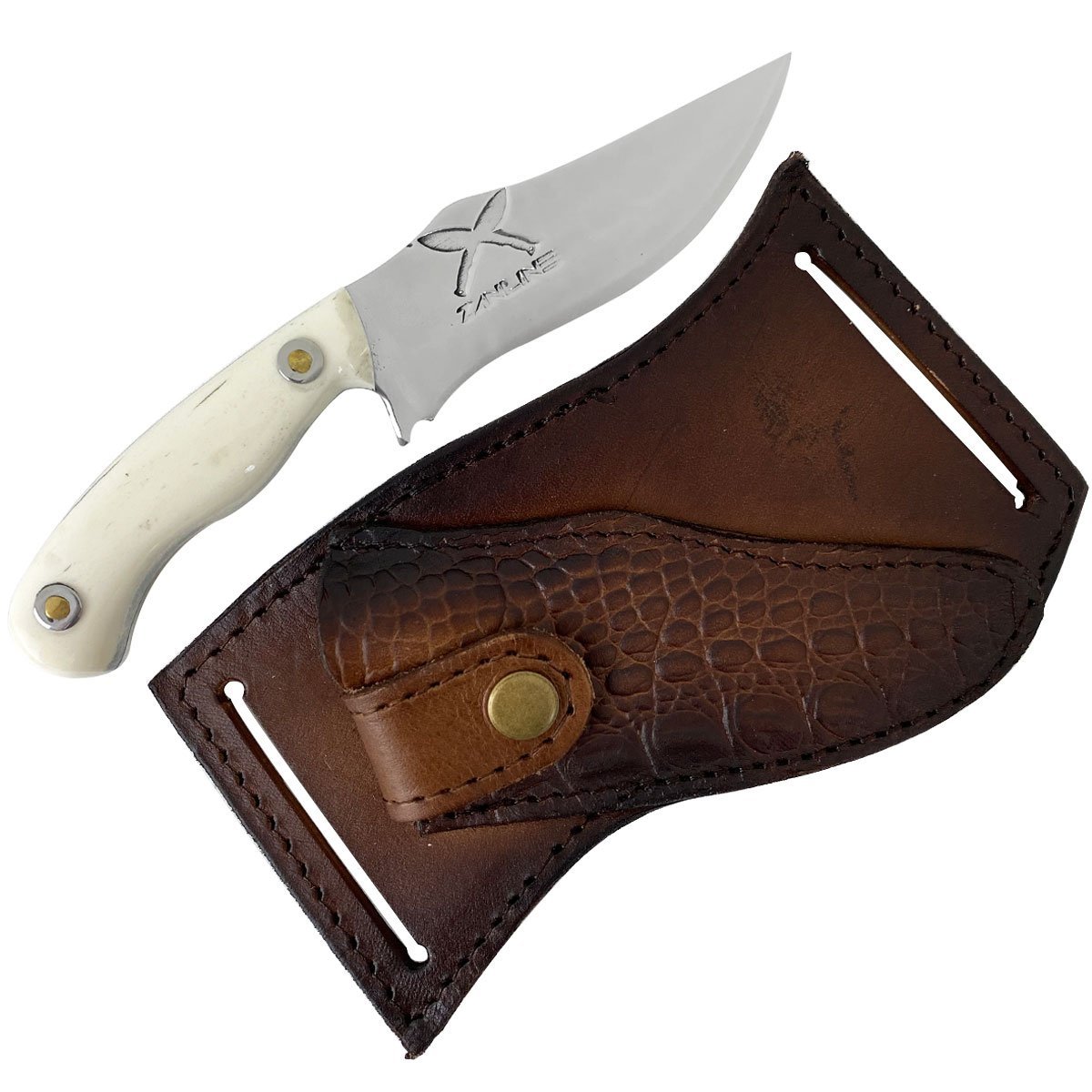 Faca Coreadeira Mini Knife 4' Lamina Aço Inox 420C Full Tang Cabo de ...