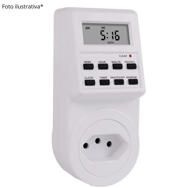 Timer Temporizador Digital Tomada Energia Bivolt 2.200w 10a ...