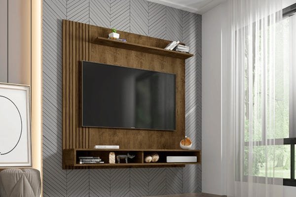 Painel Oslo Madeira Rústica para Tv Até 55 Polegadas | MadeiraMadeira