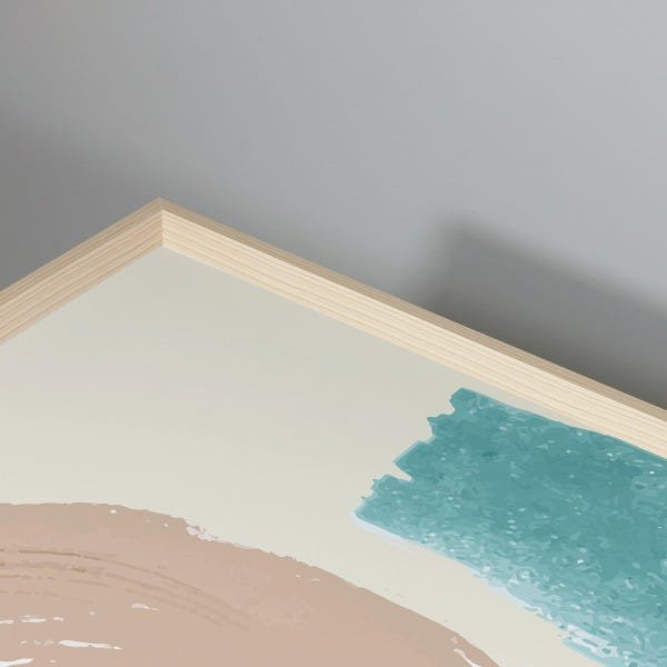 Conjunto 3 Quadros com Moldura Elementos Abstratos MADEIRA CLARA ...