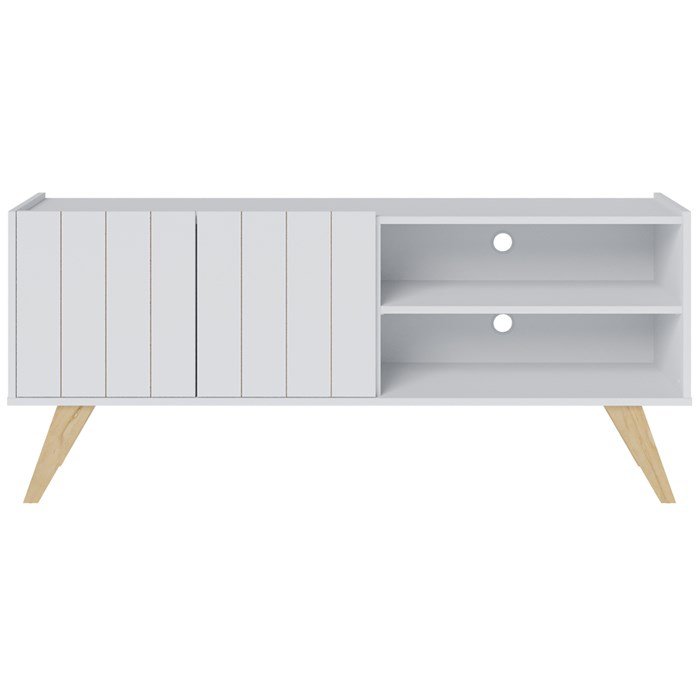 Bancada Rack para Tv 55 Polegadas Space Branco Clb | MadeiraMadeira