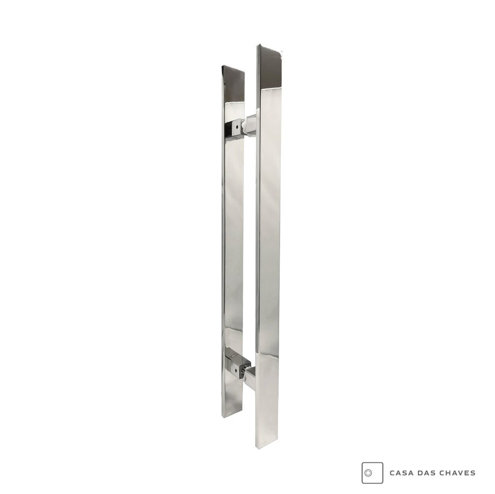 Puxador Planus T Vesfer Planus Tubular Inox Polido 80cm | MadeiraMadeira