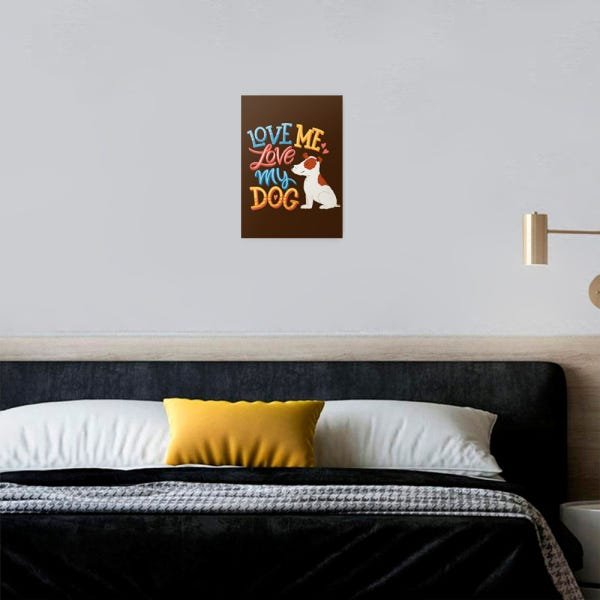 Quadro Decorativo Frase Love Dog 20x25 | MadeiraMadeira