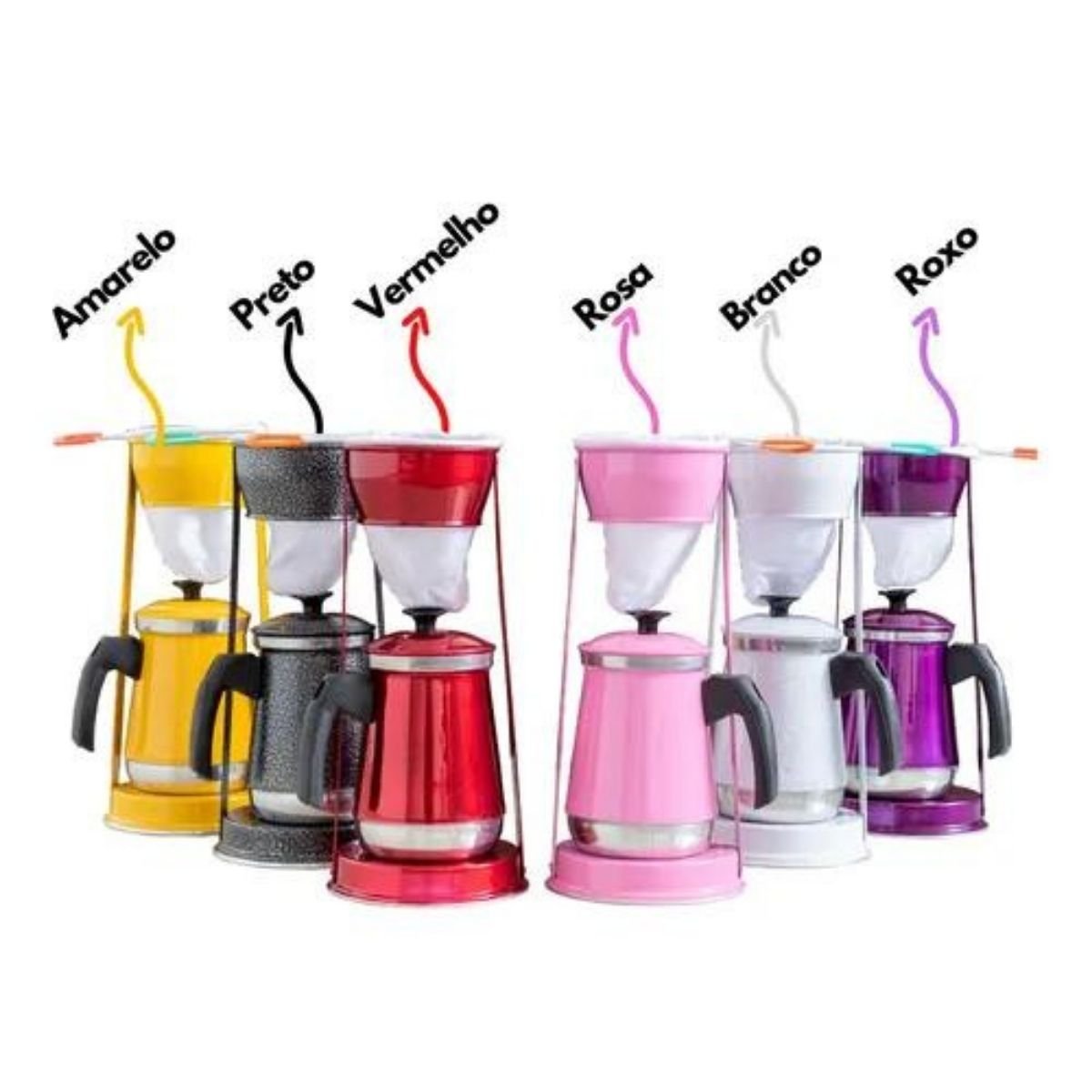 Mancebo Coador Para Café E Chá Retro Em Alumínio - Amarelo | MadeiraMadeira