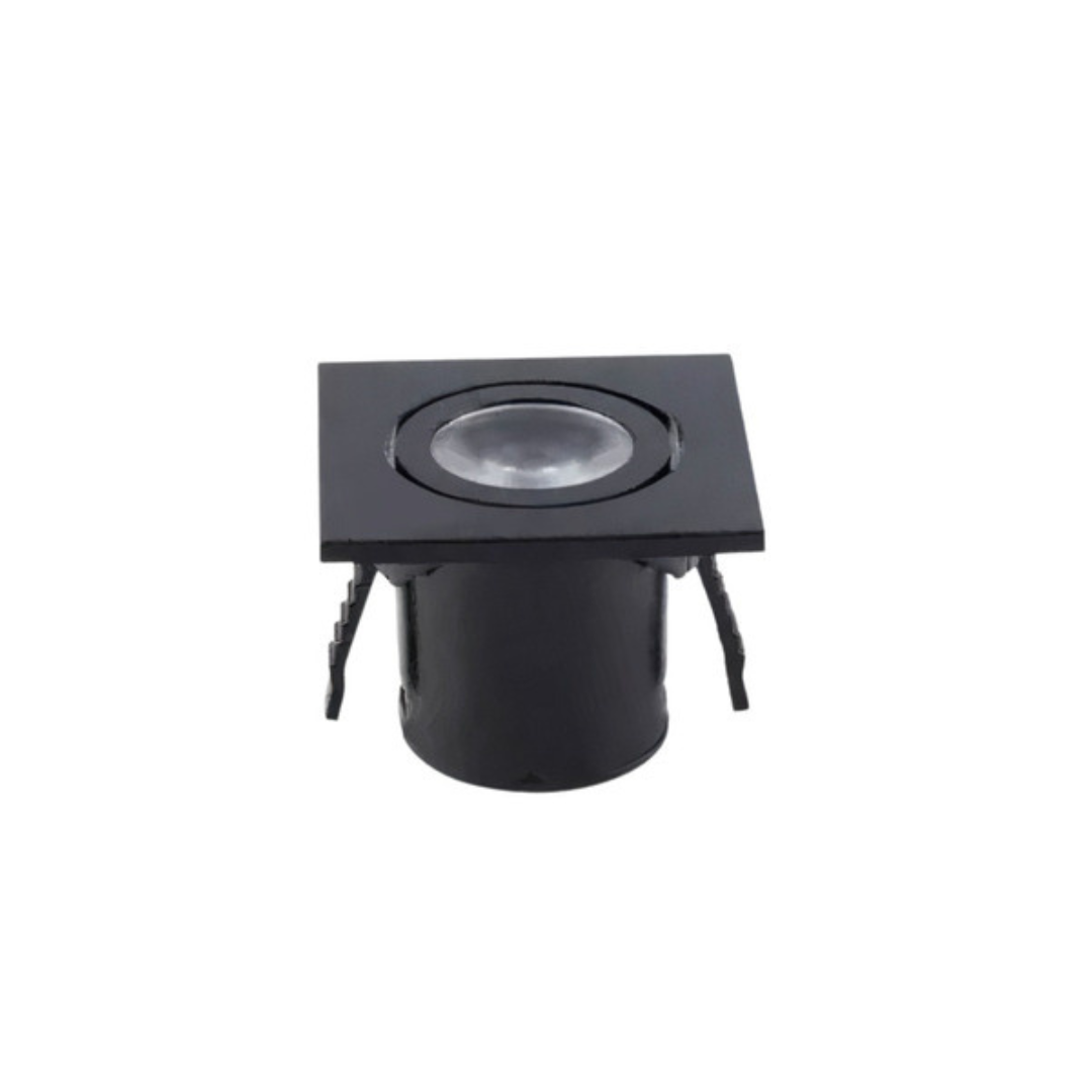 Kit 6 Mini Spot Embutido P/moveis 1w Nichos C/2 Unidades - Preto ...
