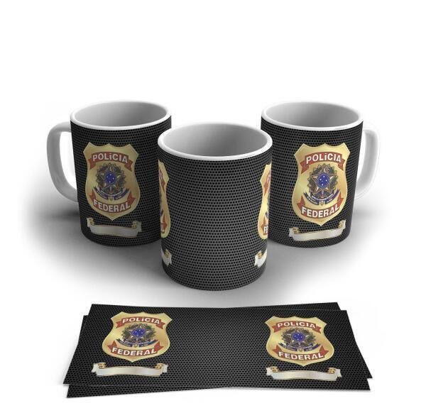 Caneca Personalizada Profissão - Policial Federal 3247 | MadeiraMadeira