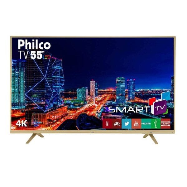Smart TV 4K 55 Polegadas LED Ultrahd PTV55U21Dswnc Philco Bivolt ...