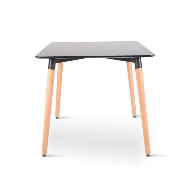 Mesa de Jantar Quadrada Charles Eames Eiffel 80x80cm Preta | MadeiraMadeira