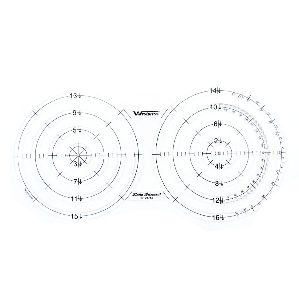 Régua para Patchwork Círculos | MadeiraMadeira