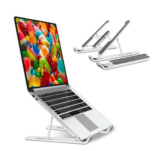 Apoio para Notebook Dobrável e Altura Ajustável Branco | MadeiraMadeira