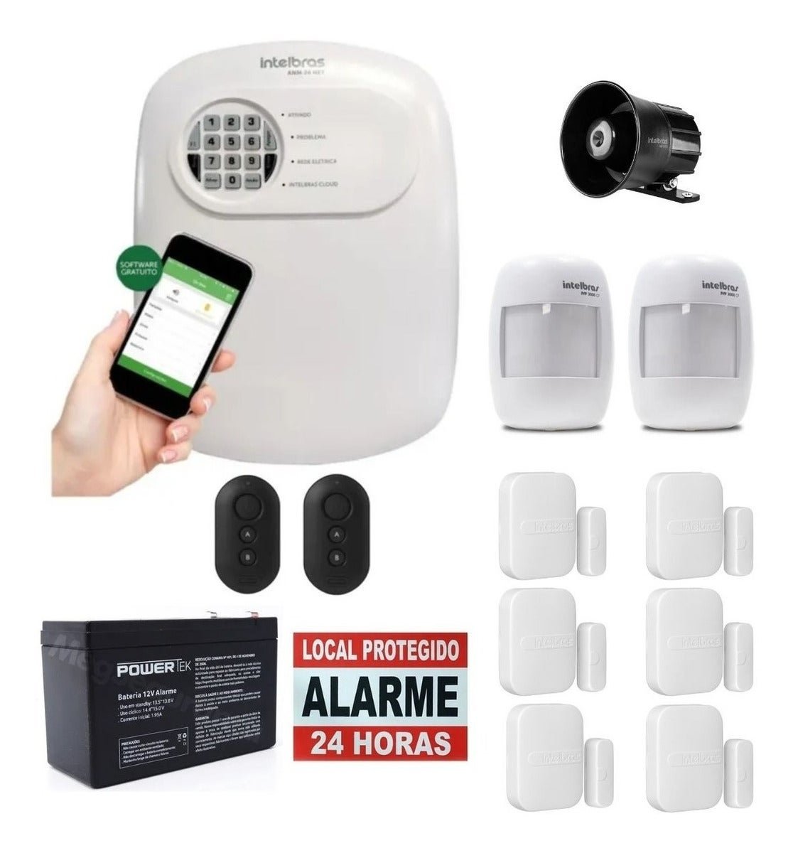 Kit Alarme Intelbras Completo Notificações Via Celular | MadeiraMadeira