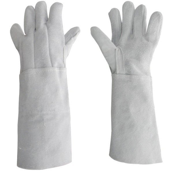 Conjunto luva de raspa cano longo 20cm + capuz raspa | MadeiraMadeira