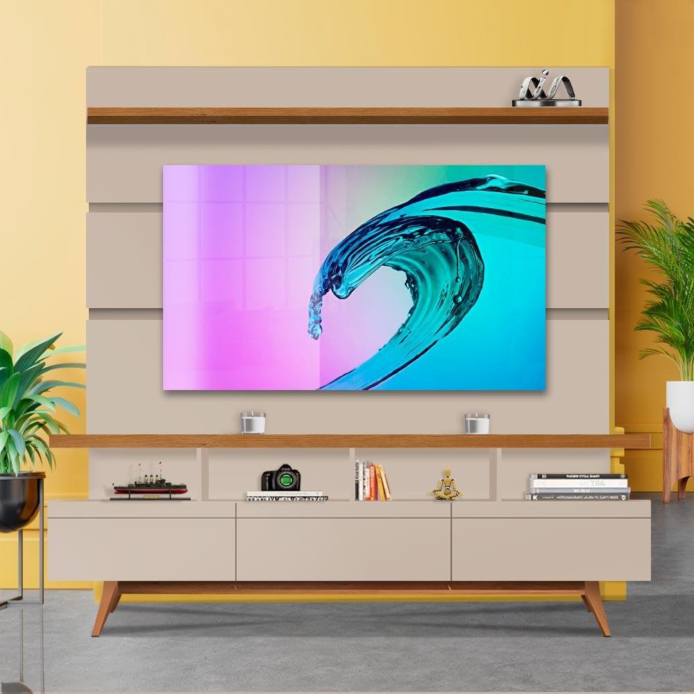 Painel com Rack para Tv 65 Polegadas Off White Freijó Alemanha Jammie Jm Móveis | MadeiraMadeira