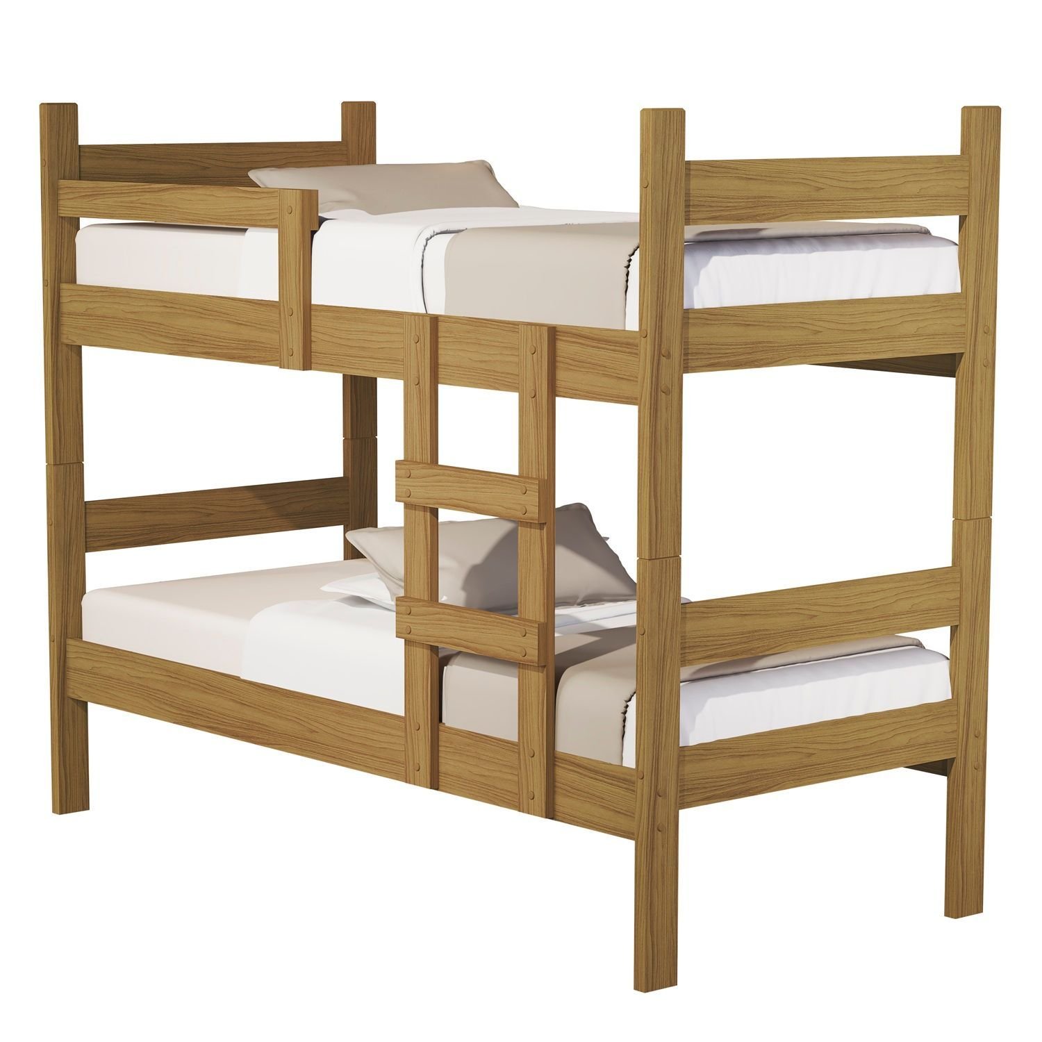 Beliche de Solteiro Alana Nature Estilo Moderno que Vira 2 Camas de Mdf ...