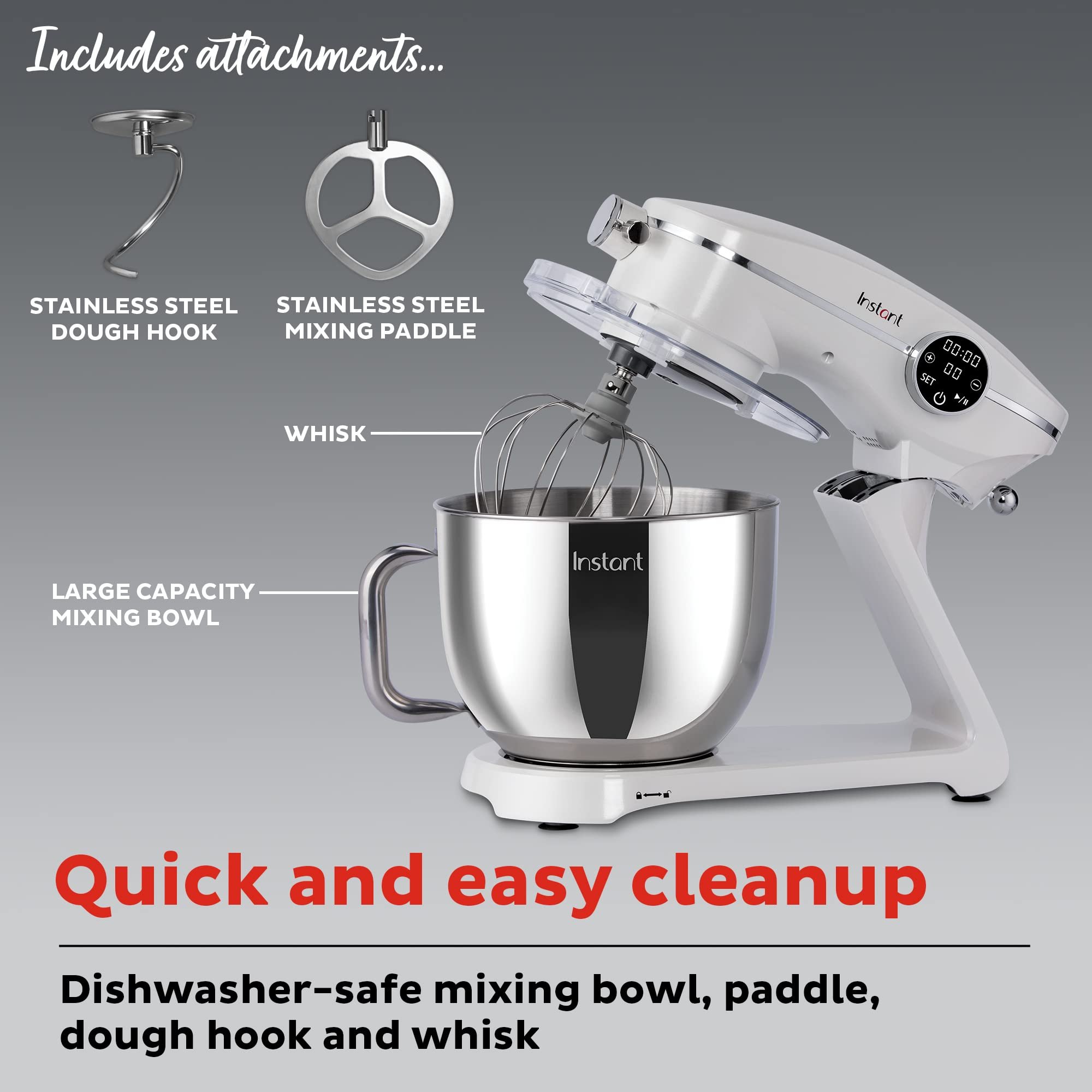 Instant Pot Stand Mixer Pro 10 Velocidades 7.4qt 600w Branco ...