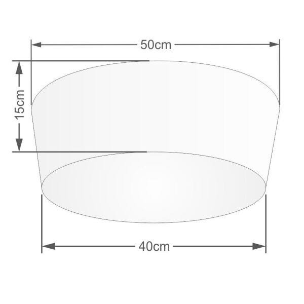 Plafon de Sobrepor Cone Sp-3004 Cúpula Cor Linho Bege | MadeiraMadeira