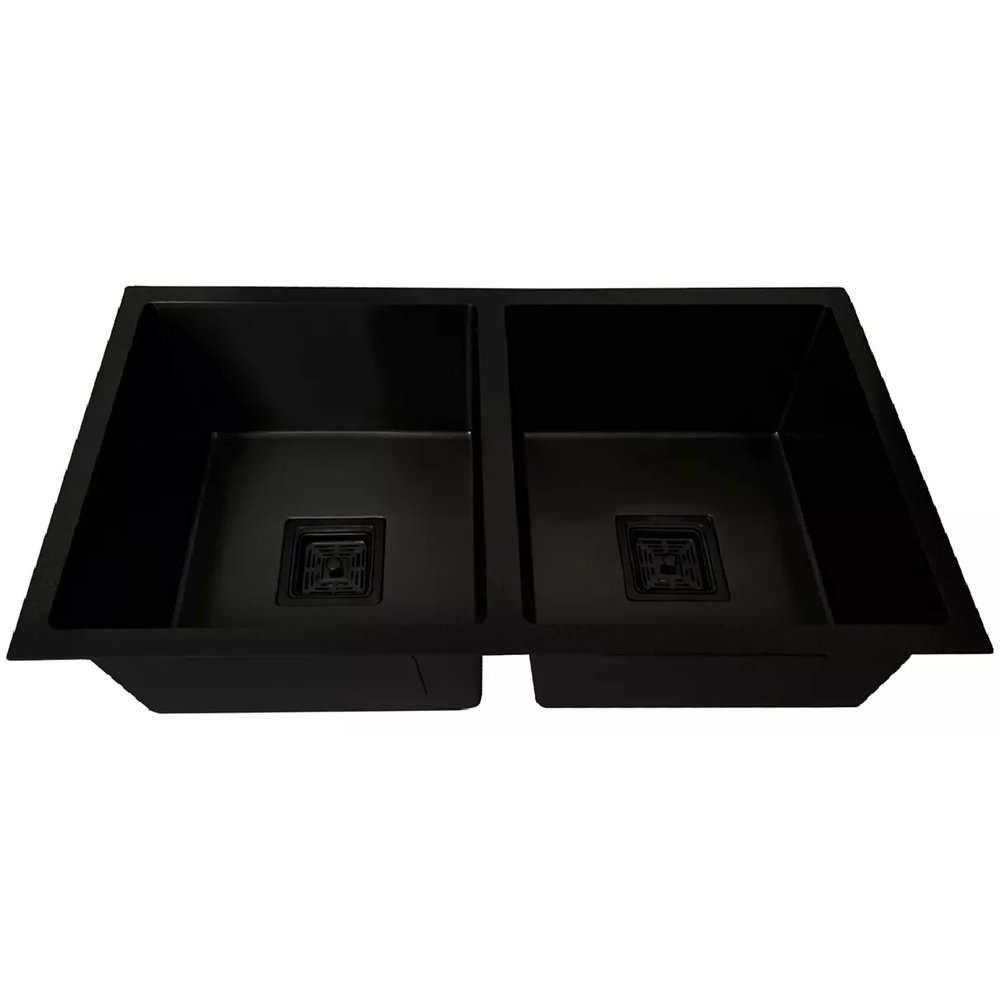 Cuba Gourmet Premium Quadrada Aço Inox Preta 78x43cm com Acessórios ...