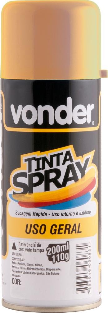 Tinta spray dourado 200ml/110g - Vonder | MadeiraMadeira